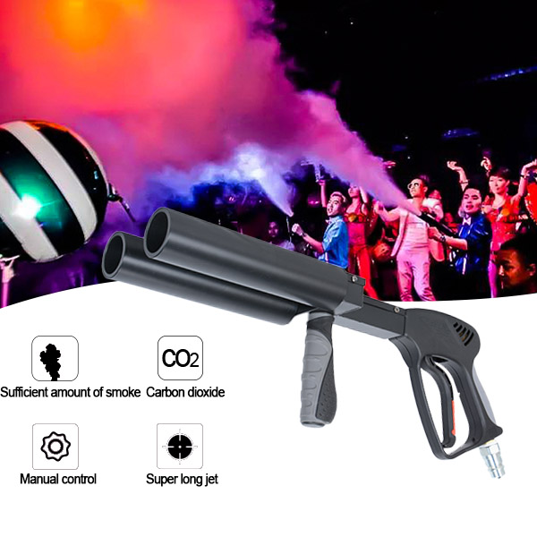 two head CO2 DJ Gun stage CO2 Jet Machine handheld CO2 Gun Stage Smoke ...