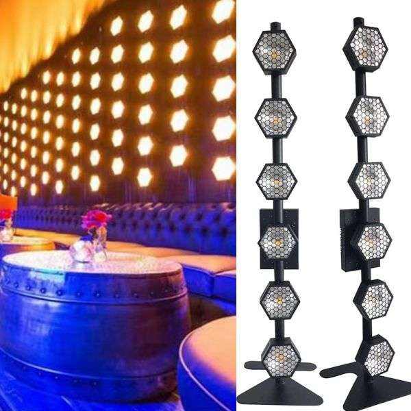 RGB LED Retro Background Effect RGB Flash Hexagonal Stage Light
