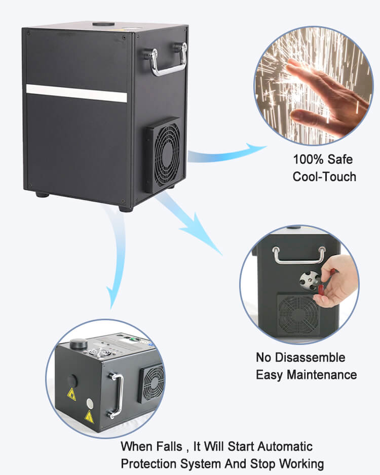 2PCs 650W cold sparklers machine with 5bags indoor or outdoor sparkular ...