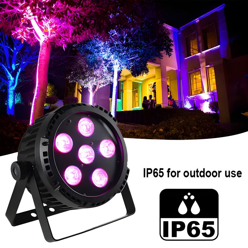 6LEDs IP65 waterproof battery powered wireless dmx wifi outdoor led par