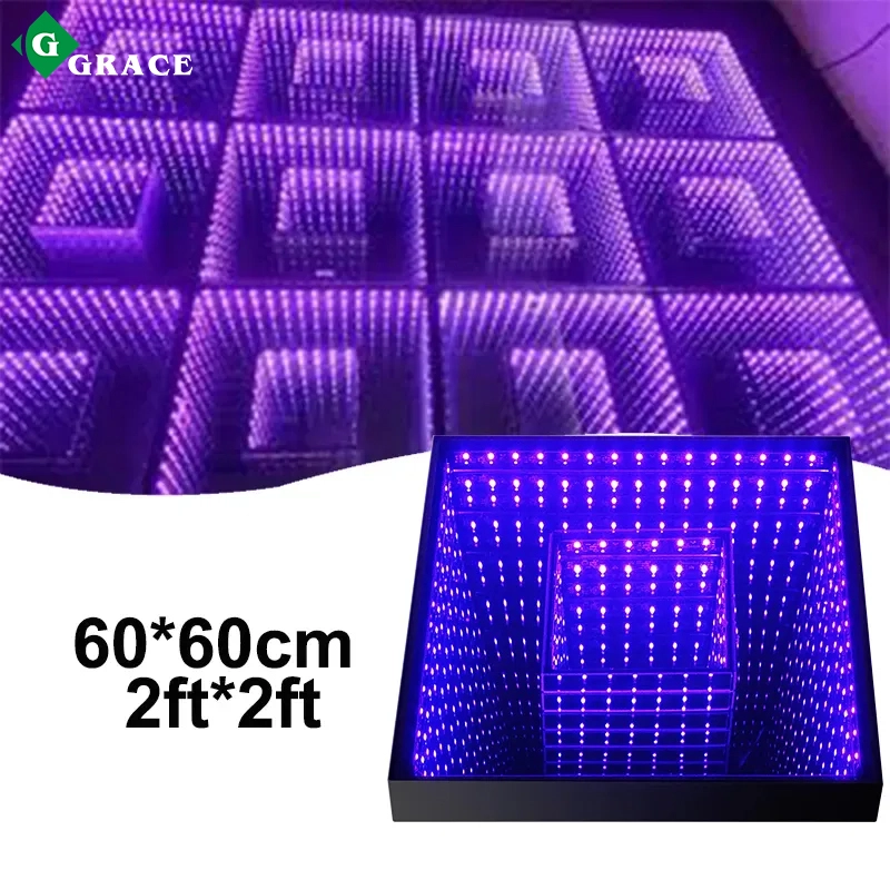 Wireless 3D Mirror Magnetic LED Dance Floor Wedding Portable LED Dancefloor