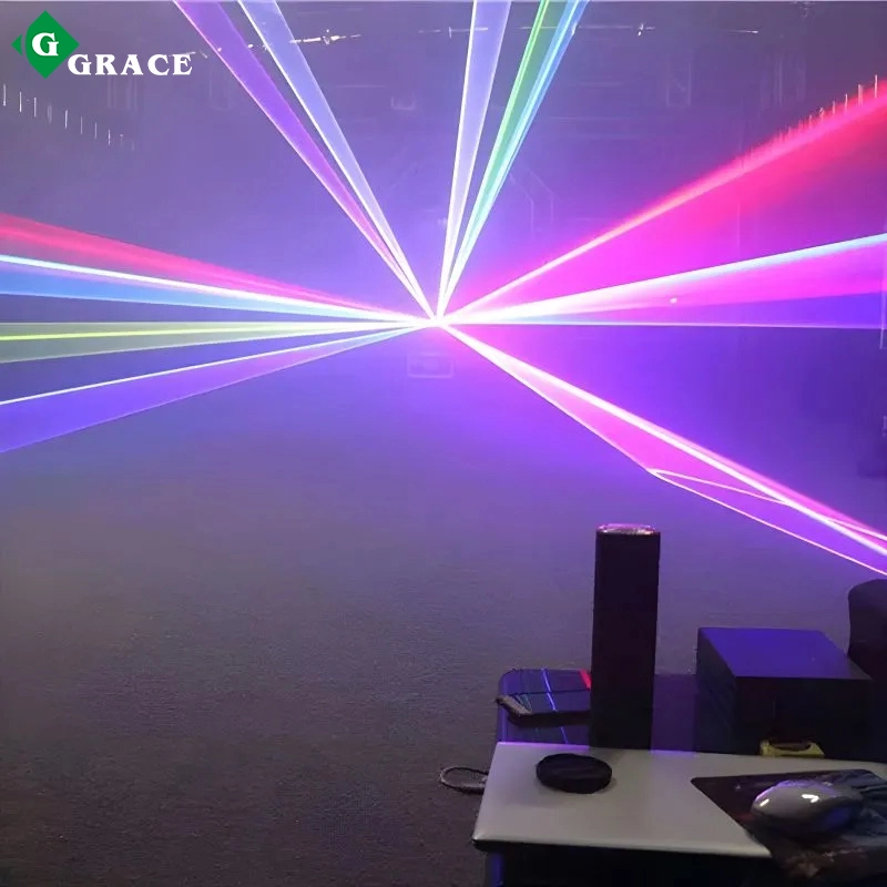 dj animation laser