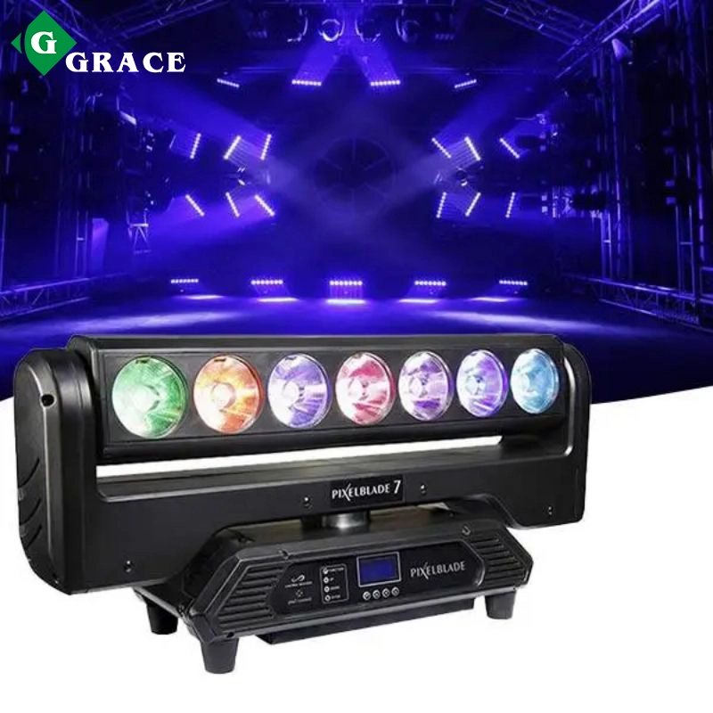 7 *15w beam pixel blade rgbw 4in1 led moving head bar light
