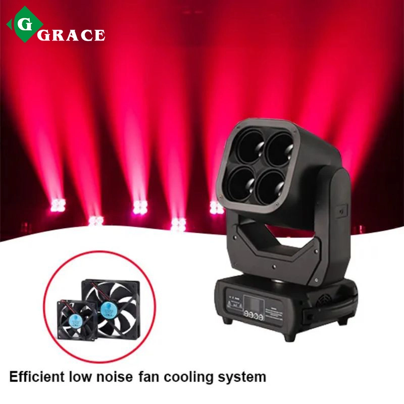 4x60W Chameleon Zoom Wash LED Move Head Stage Light