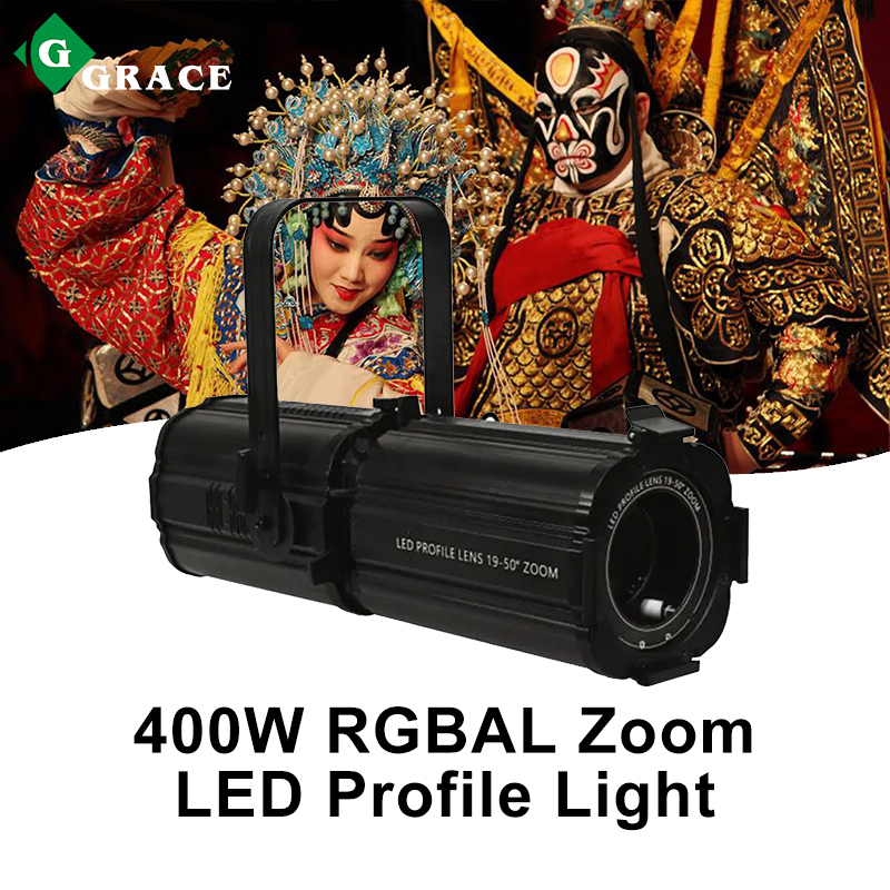 400W RGBAL LED profile light with zoom DMX512 studio leko light for ...