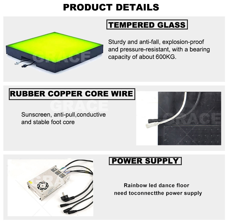 Monoblock Colorful Rainbow LED Dance Floor