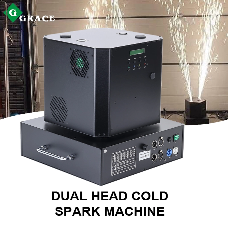 Dual Nozzel 360 degree infinite rotation moving head Cold Spark Machine