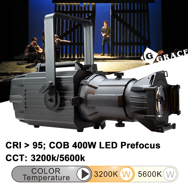 400W White LED Prefocus Profile Spotlight 3200K/5600K