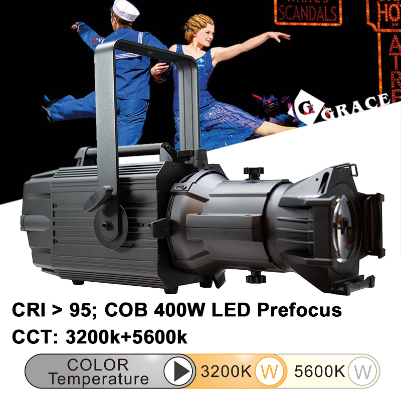 400W Warm White+Warm Amber LED Prefocus Profile Spotlights