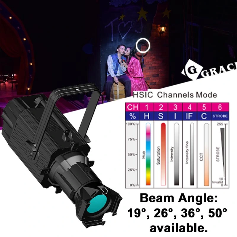 400W 5in1 RGBW LED Prefocus Profile Spotlight