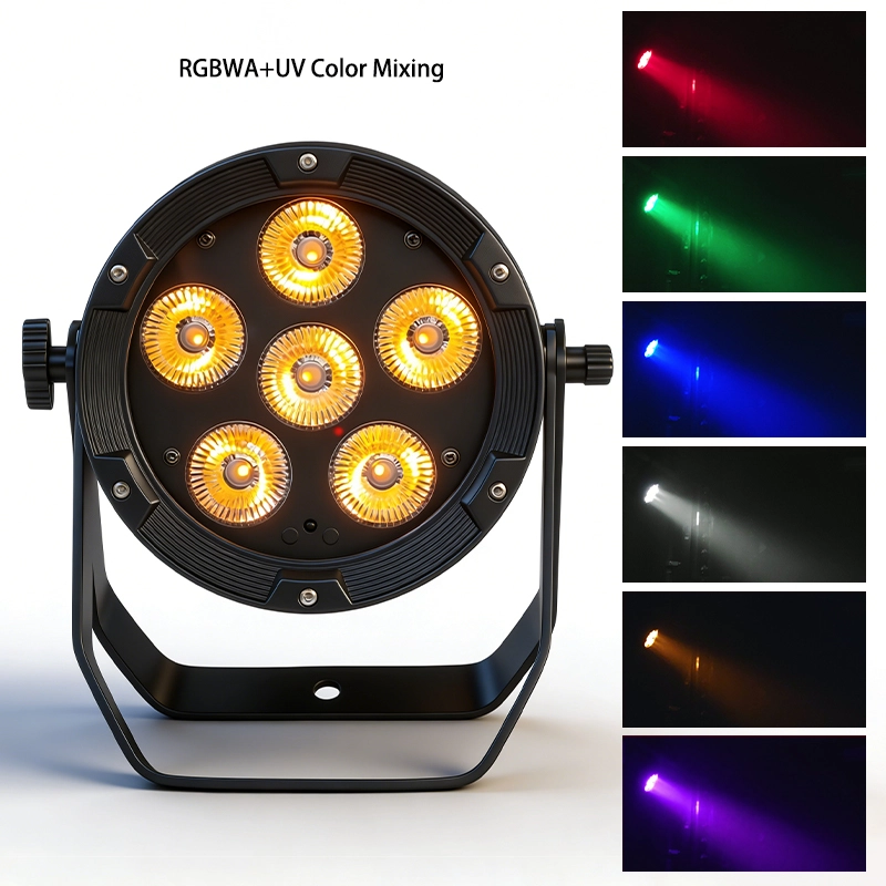 Igracelite 6×18W RGBW UV 6-in-1 IP65 Waterproof Battery Led Par ...