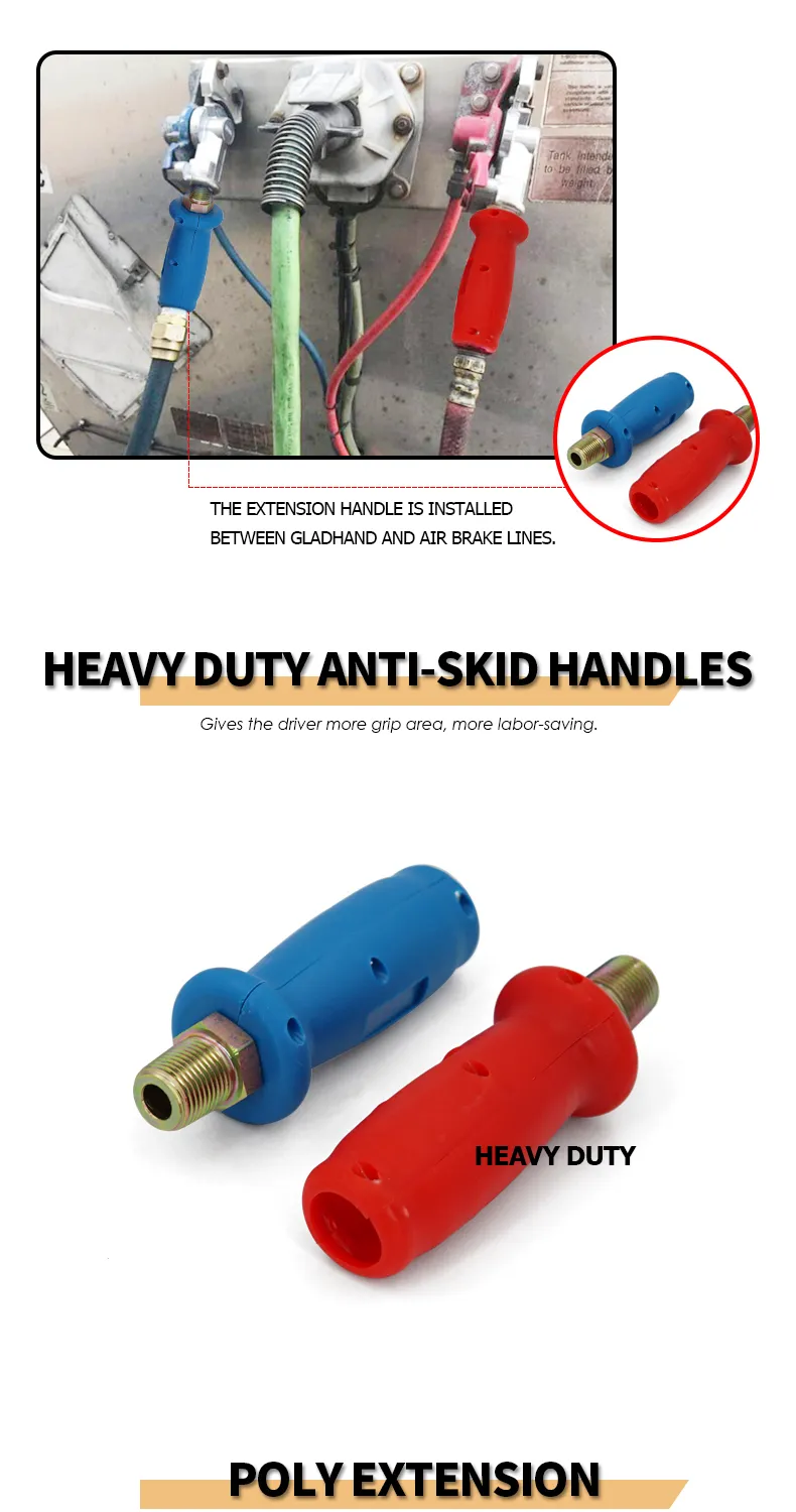 Poly Gladhand Grips Glad Hand Extension Handle Set Red Blue for Truck ...