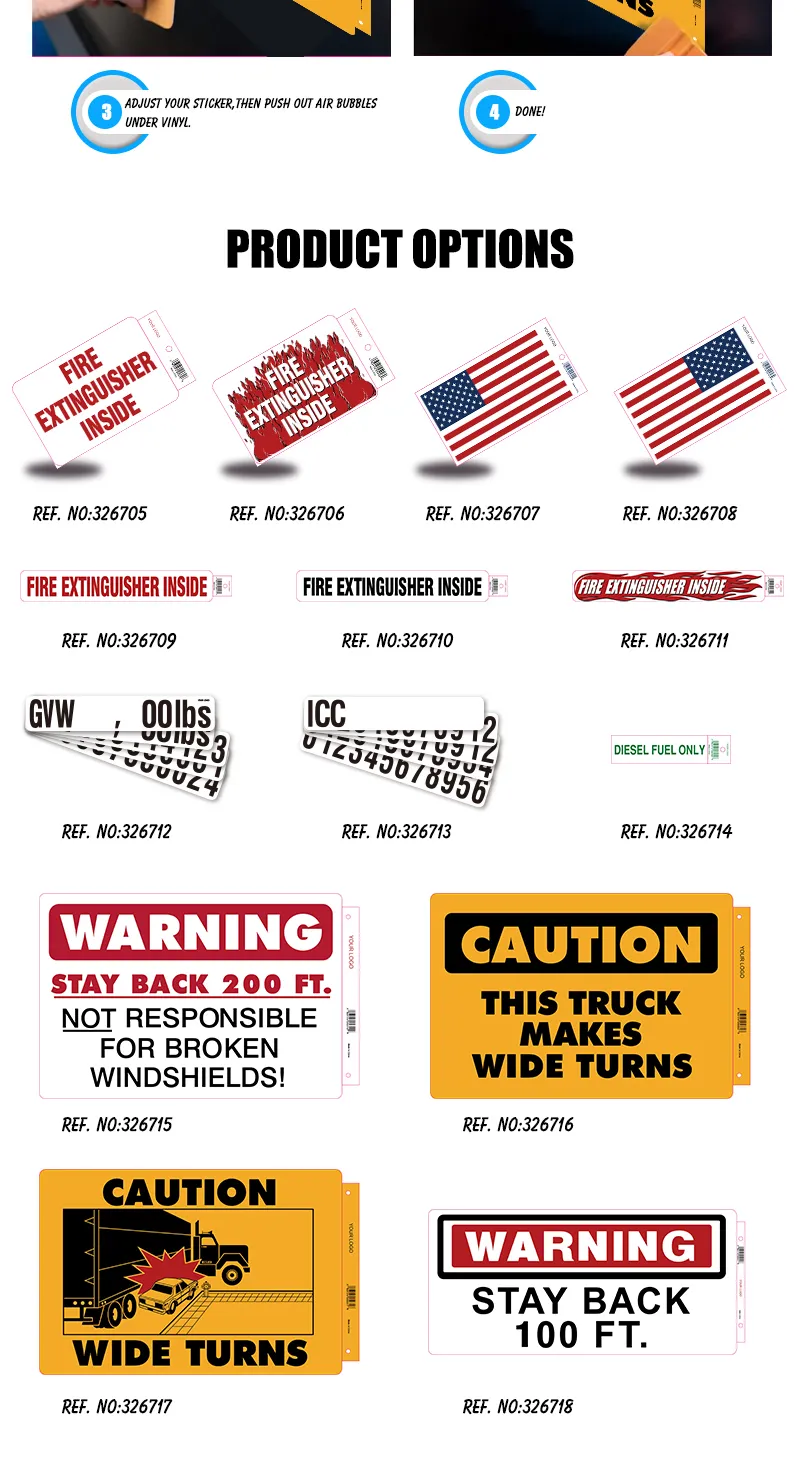 Caution This Truck Makes Wide Turns Driving Warning Decals Wide Turns ...