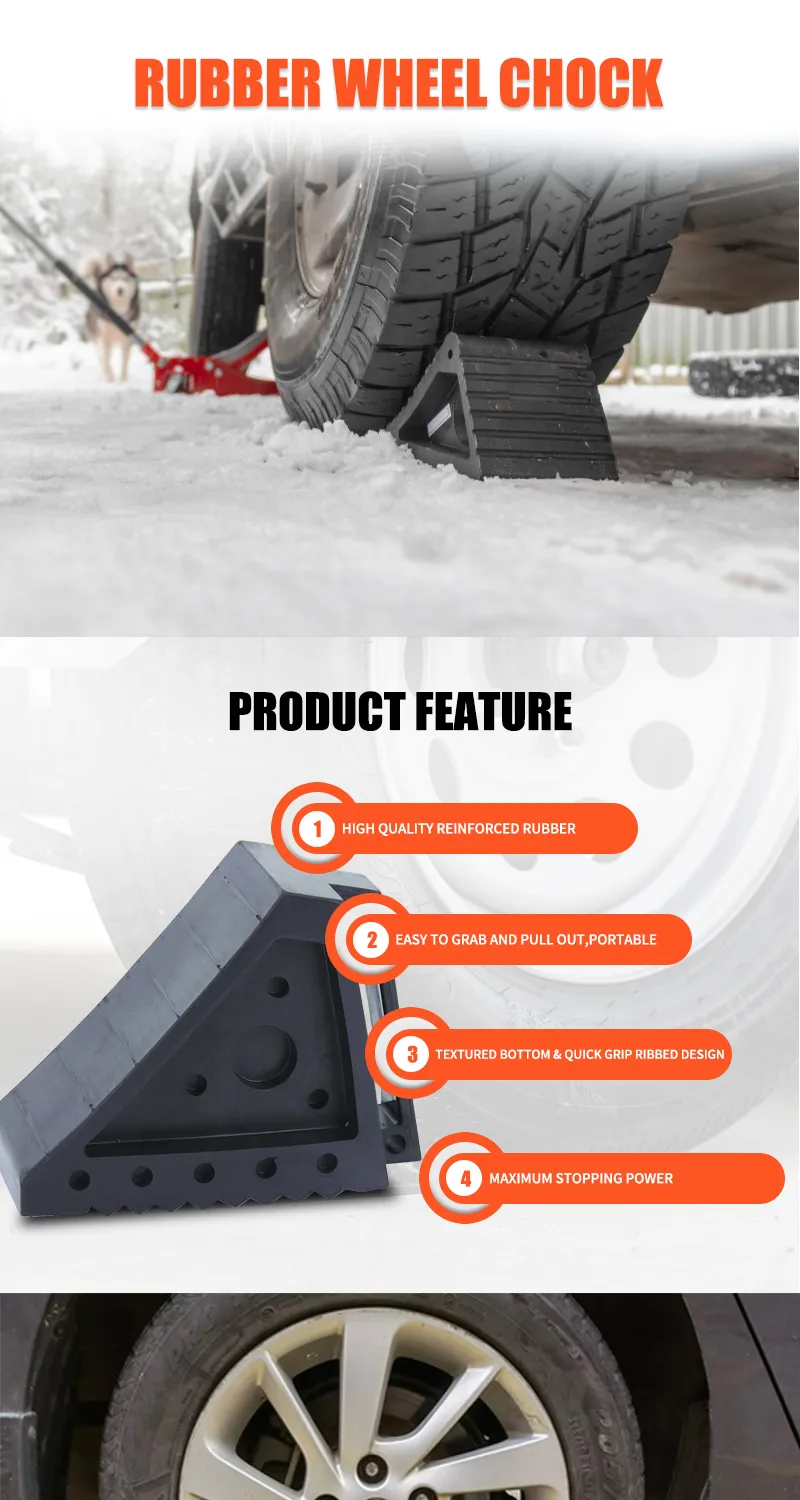 Heavy Duty Rubber Wheel Chock With Handle,Heavy Duty Items