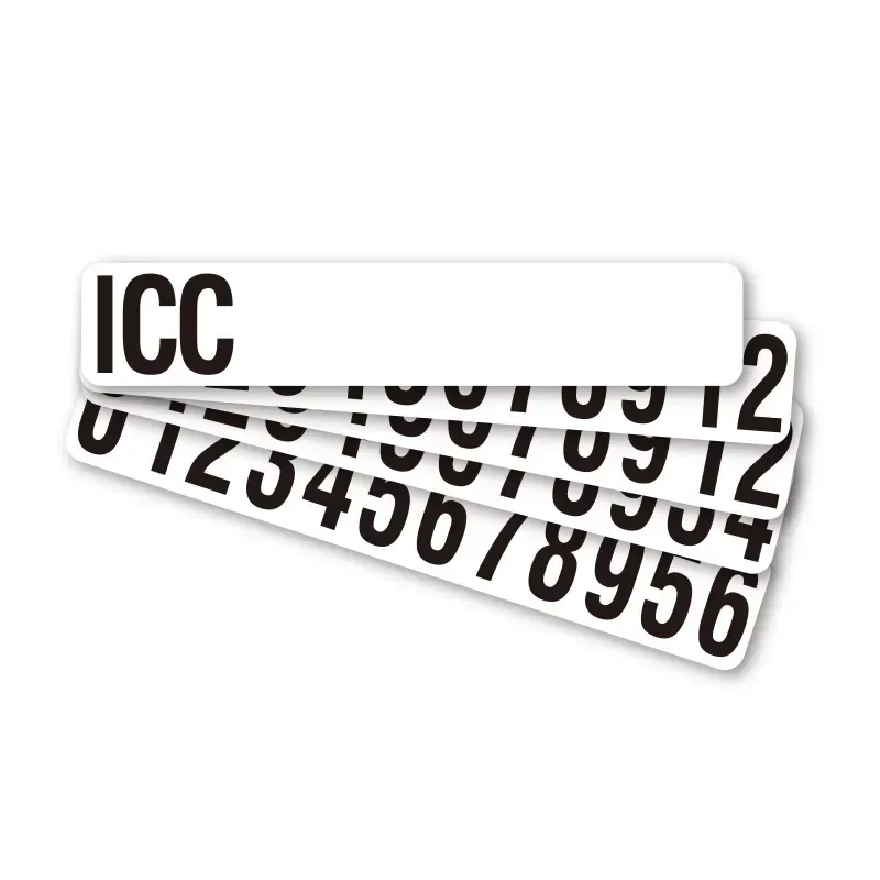Heavy Duty ICC Number Set Truck Decal Sign Numbering kit Self Adhesive ...