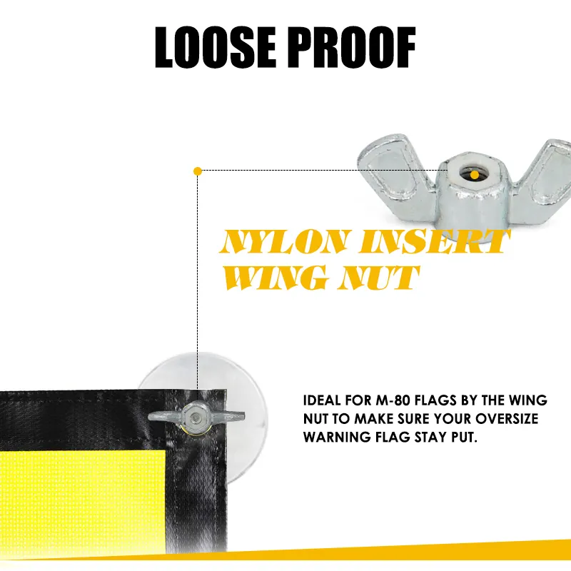 2.6" Safety flag Magnet mount Magnet Holder Chromed,Auto Safety Products