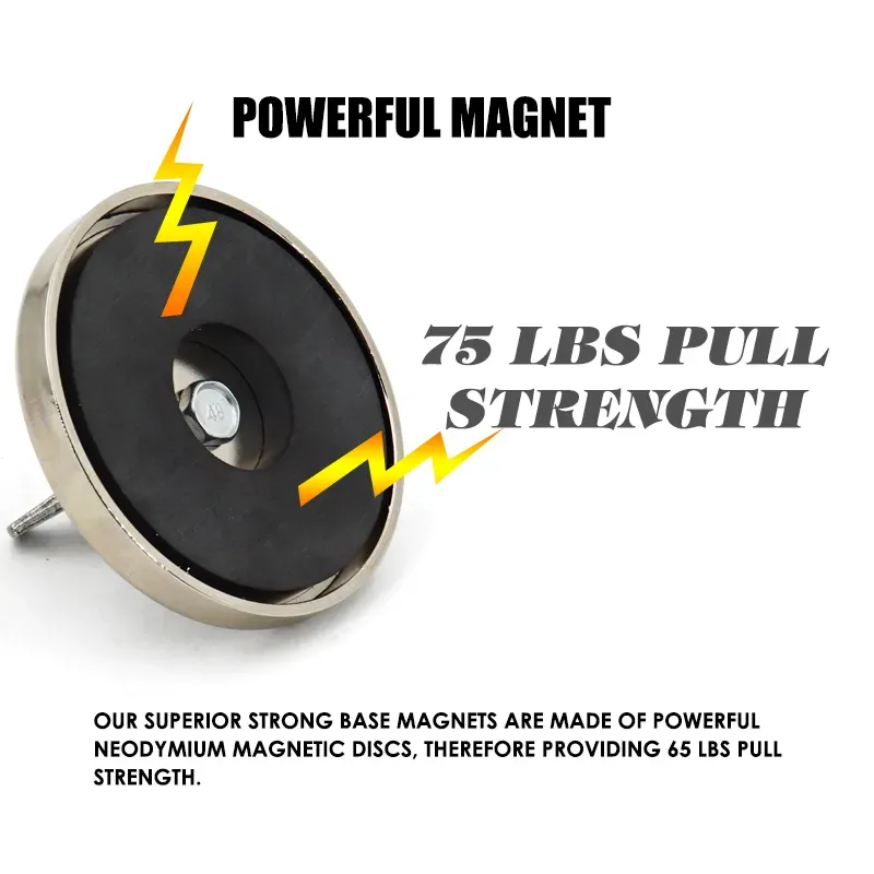 2.8" Safety flag Magnet mount Magnet Holder Nickel Coated,Auto Safety ...