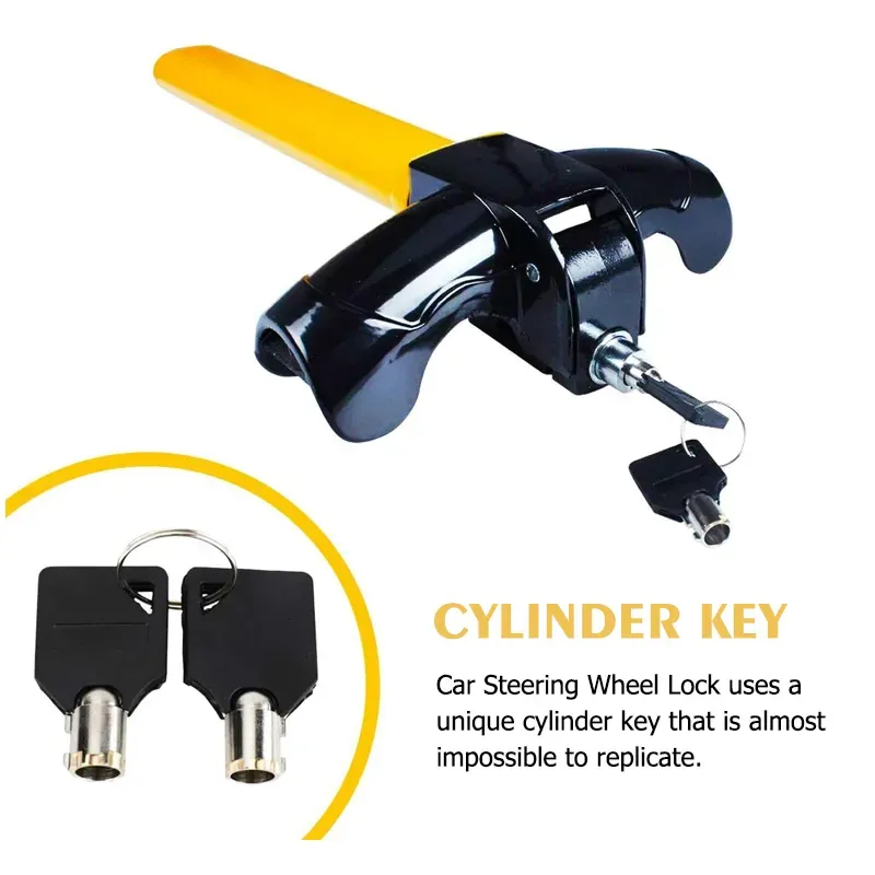 Universal Anti Theft Car Vehicle Steering Wheel Security Lock,Auto ...