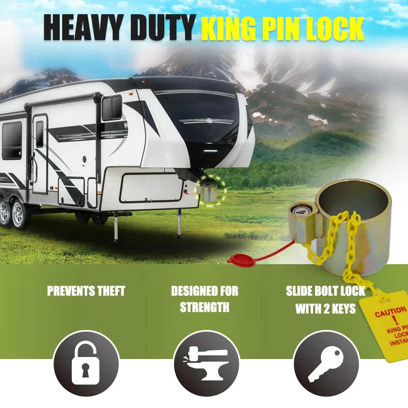 Standard Duty King Pin Lock with 2 Keys,Heavy Duty Items