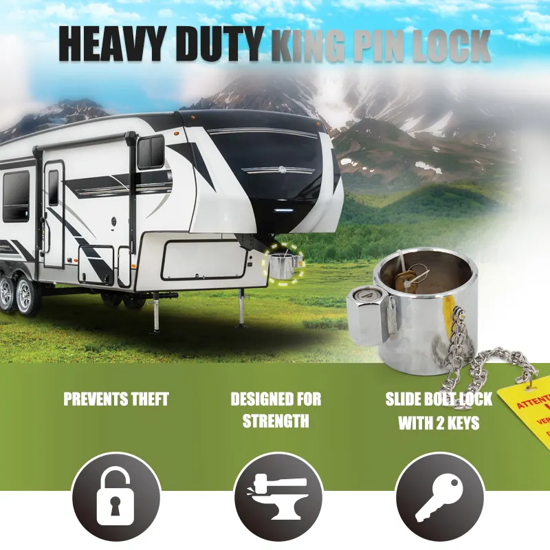 Heavy Duty Chromed King Pin Lock with 2 Keys,Heavy Duty Items