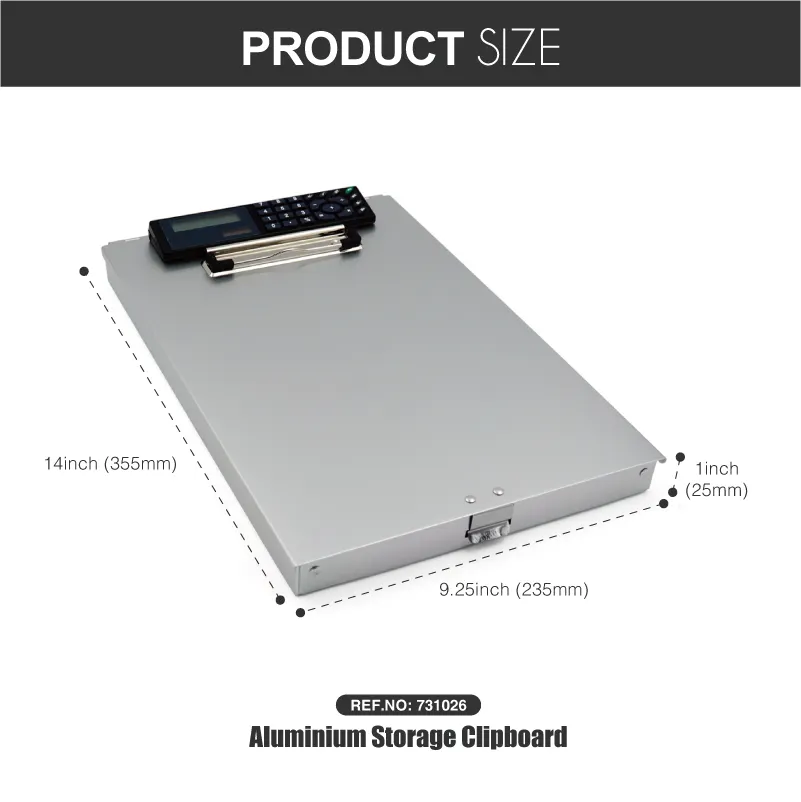 Metal Aluminum Dual Storage Foldable Folding Clipboard Box Nursing ...