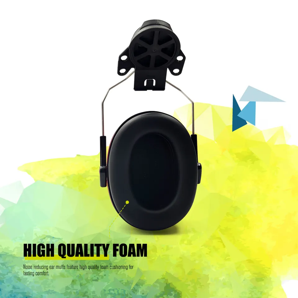 Sound Proof Anti Noise Ear Muffs Construction Safety Safety Helmet ...