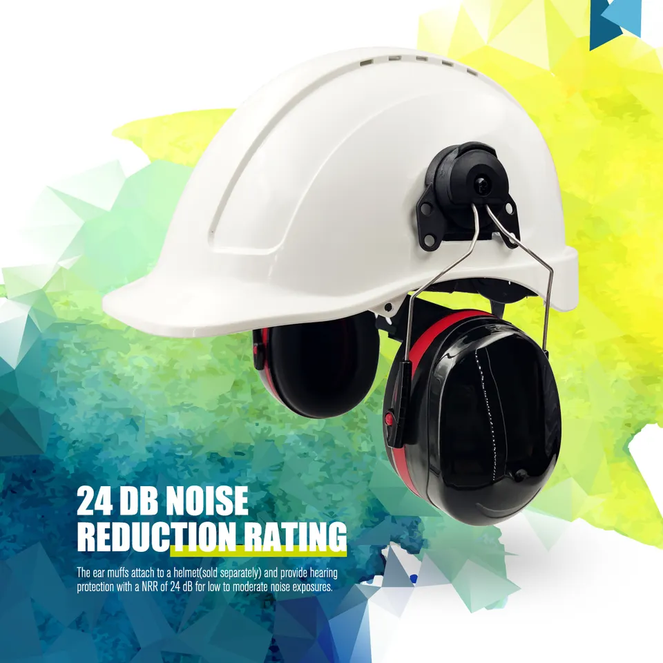 Sound Proof Anti Noise Ear Muffs Construction Safety Safety Helmet ...