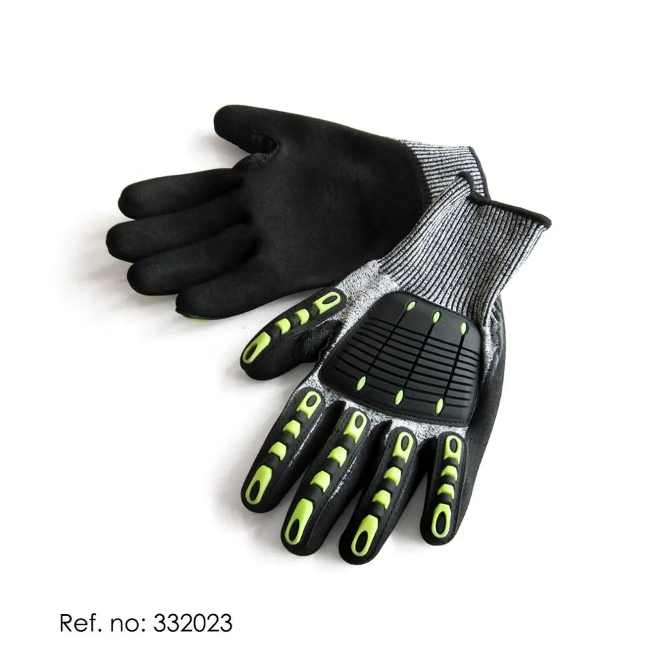 Anti static gloves nitrile safety cuff glove anti slip working safety ...