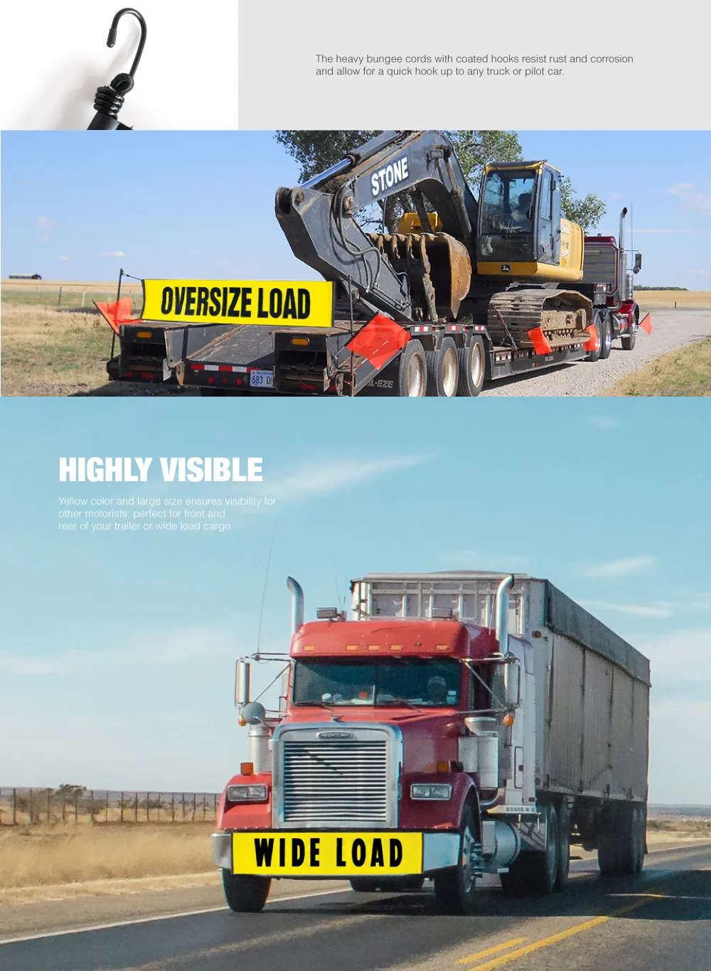 FMCSA 393.87 approved UV resistant Grade 4 18 x 84 Inches Two Sides ...