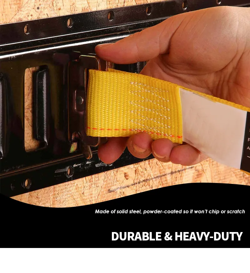 Powder-Coated Steel E-Track Tie-Downs Horizontal E-Tracks Bolt-On Tie ...