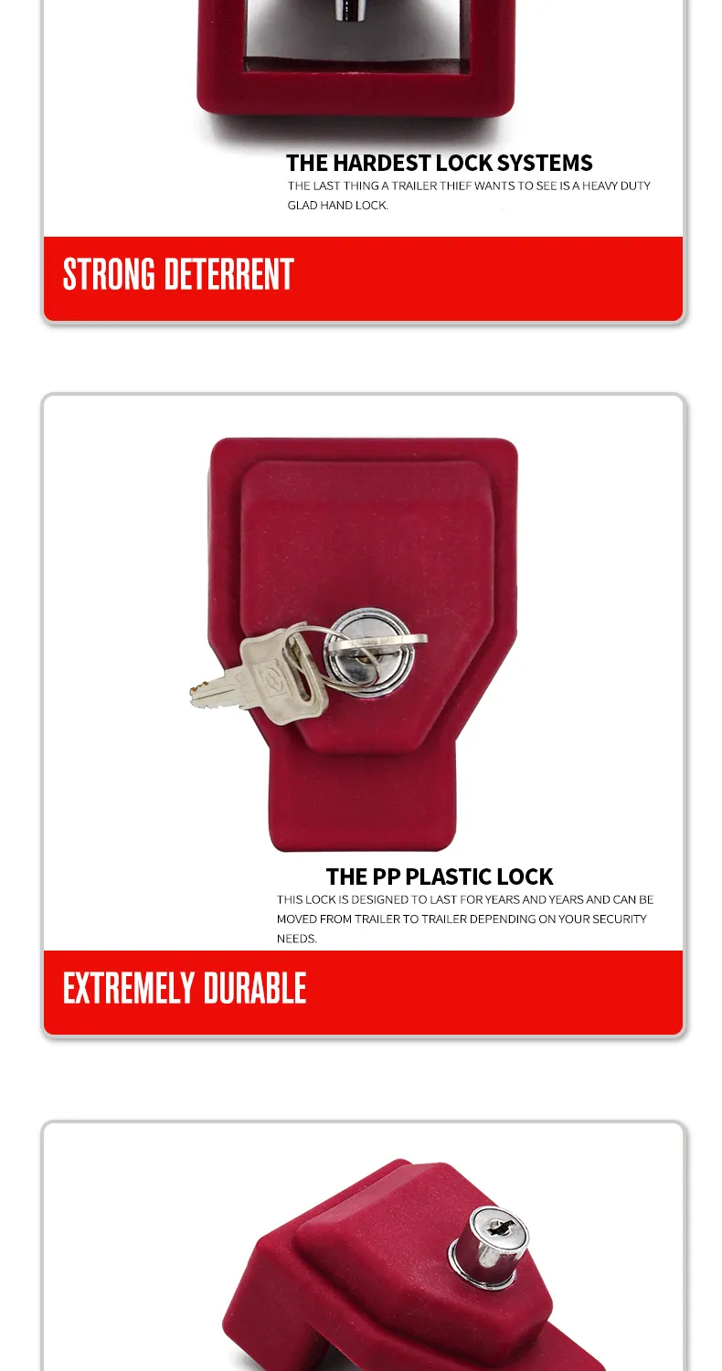 Red PP Plastic Air Brake Glad Hand Gladhand Lock For Tractor Trailer ...