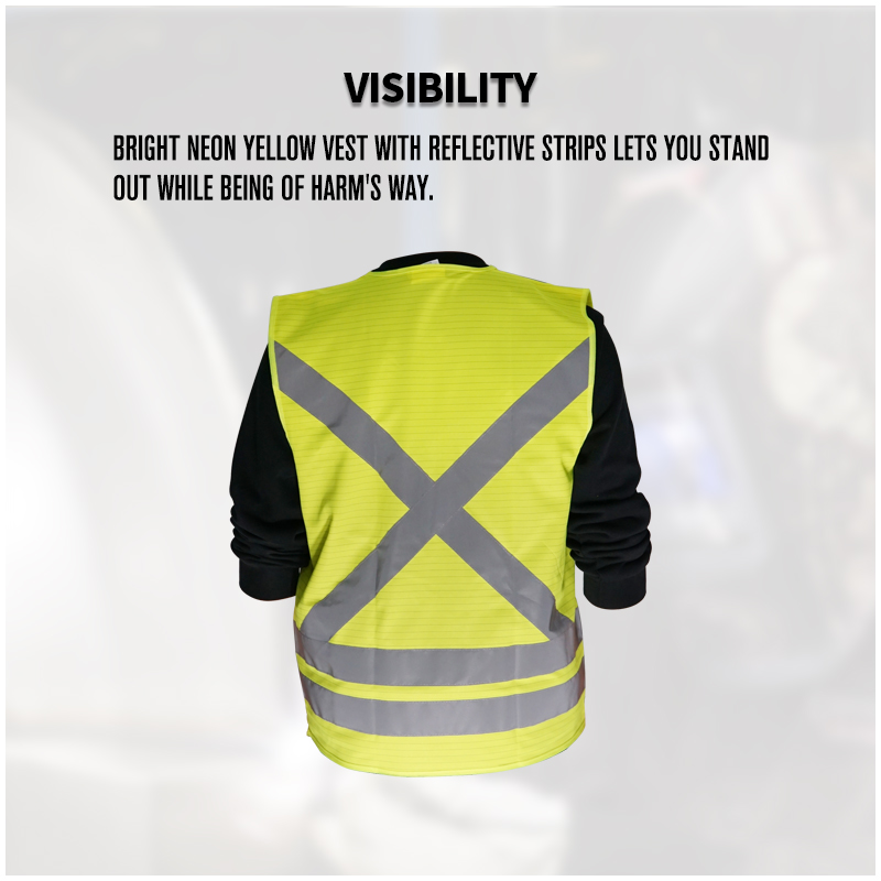 Esd High Visibility Security Reflective Safety Reflector Vest Anti ...