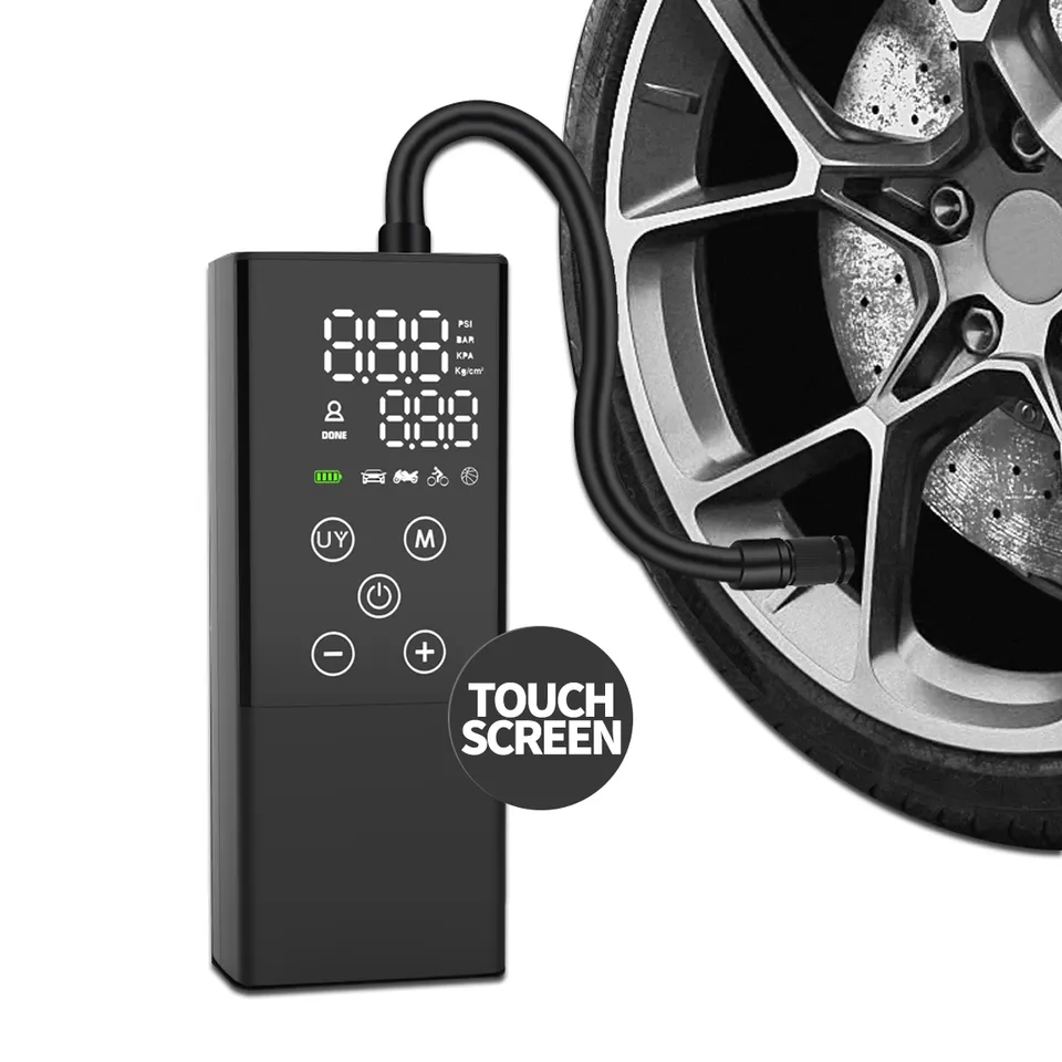 Wireless Cordless Rechargeable Digital Display Tyre Compressor Tire ...
