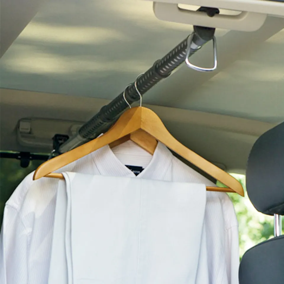 Expandable Clothes Hanger Clothing Rod Bar Garment Rack Holder For Cars ...