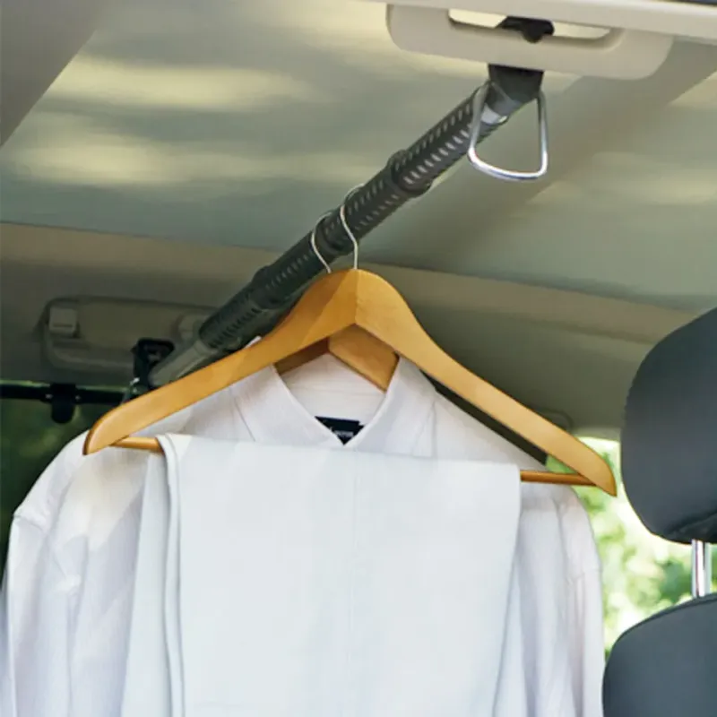 Expandable Clothes Hanger Clothing Rod Bar Garment Rack Holder For Cars ...