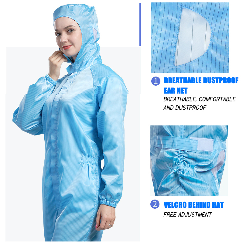ESD Smock Polyester Carbon Fiber Antistatic Dust prevention,Protective ...