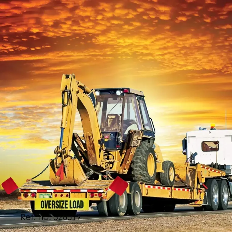 FMCSA 393.87 approved 18 x 18 Inches Red Soild Cotton Safety Flag With ...