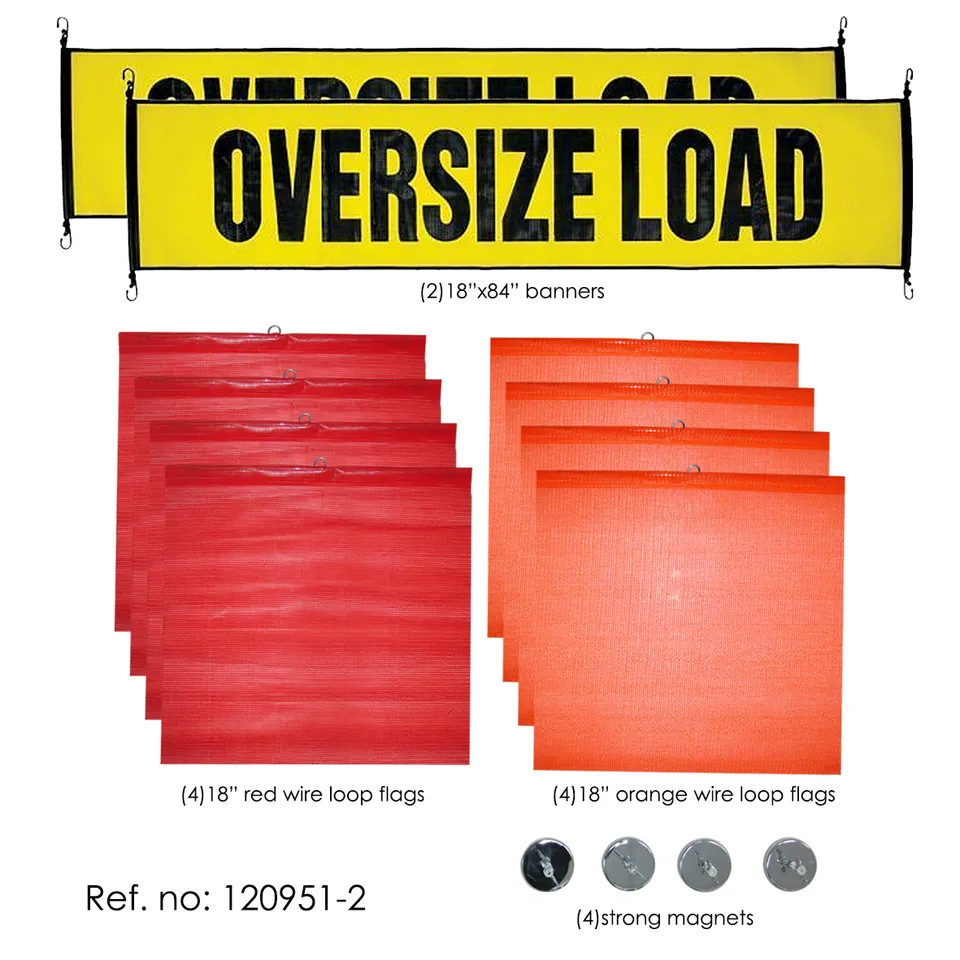 FMCSA 393.87 approved UV resistant Grade 4 Truck Sign and Safety Flag ...