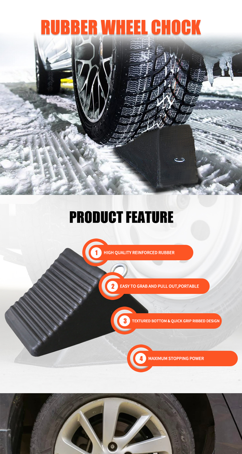Heavy Duty Rubber Wheel Chock With Handle,Heavy Duty Items