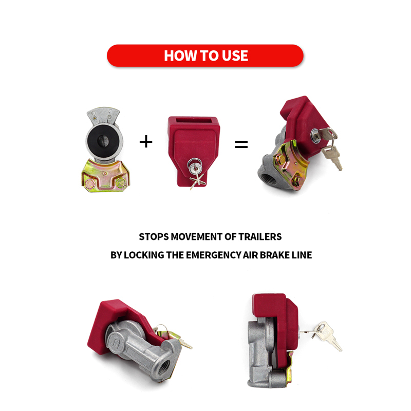 Red PP Plastic Air Brake Glad Hand Gladhand Lock For Tractor Trailer ...