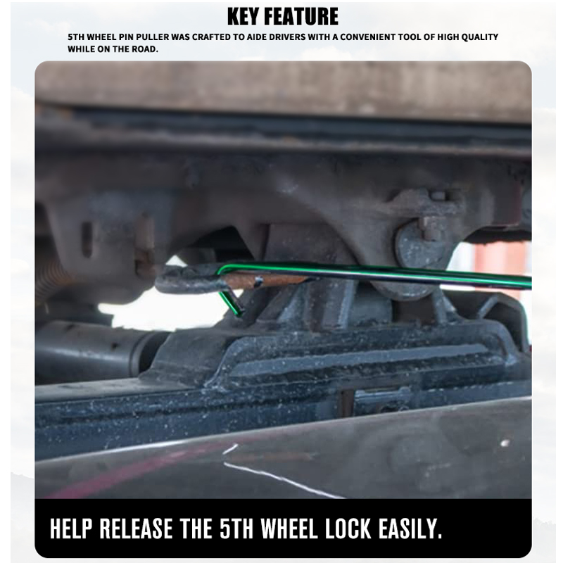 31" Long Brushed Aluminum Assorted Color Fifth Wheel Pin Puller,Heavy ...