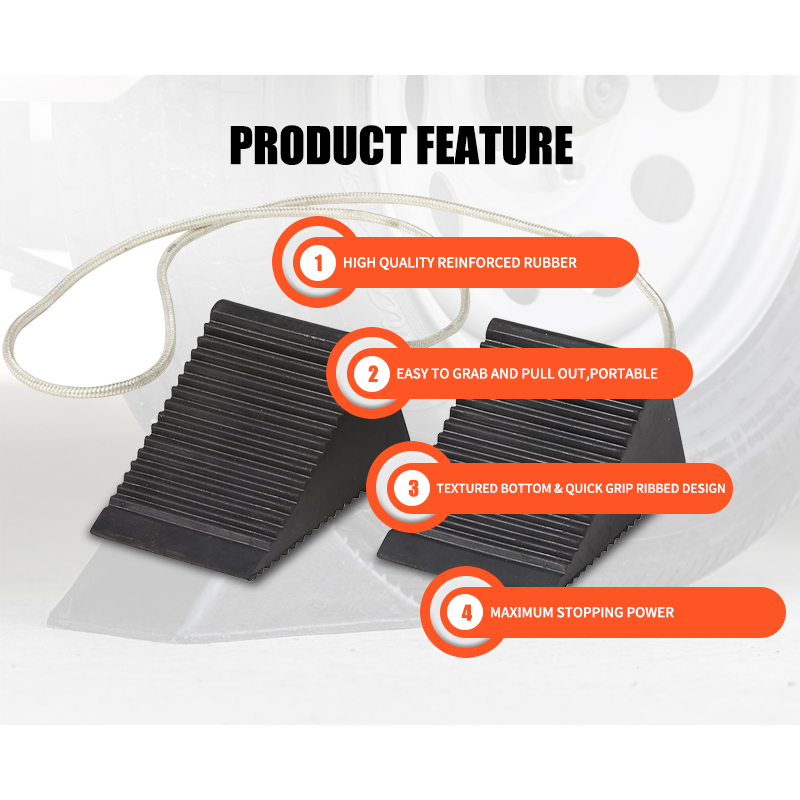 Heavy Duty Rubber Wheel Chock With Rope,Heavy Duty Items