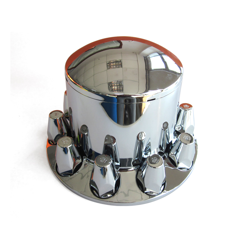 ABS Chrome Rear Wheel Axle Cover With Removable Hub Cap Threaded Nut ...