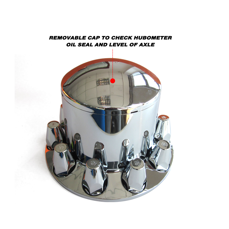 ABS Chrome Rear Wheel Axle Cover With Removable Hub Cap Threaded Nut ...