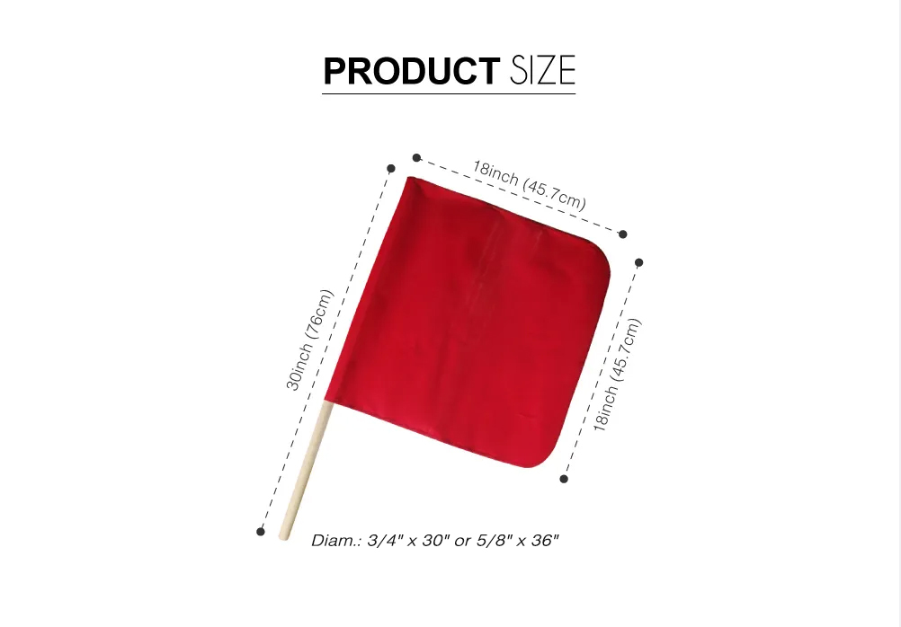 FMCSA 393.87 approved 18 x 18 Inches Red Soild Cotton Safety Flag With ...