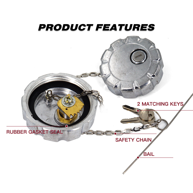 Aluminum Locking Diesel Fuel Cap Fuel Tanks Cover Replacement Parts ...