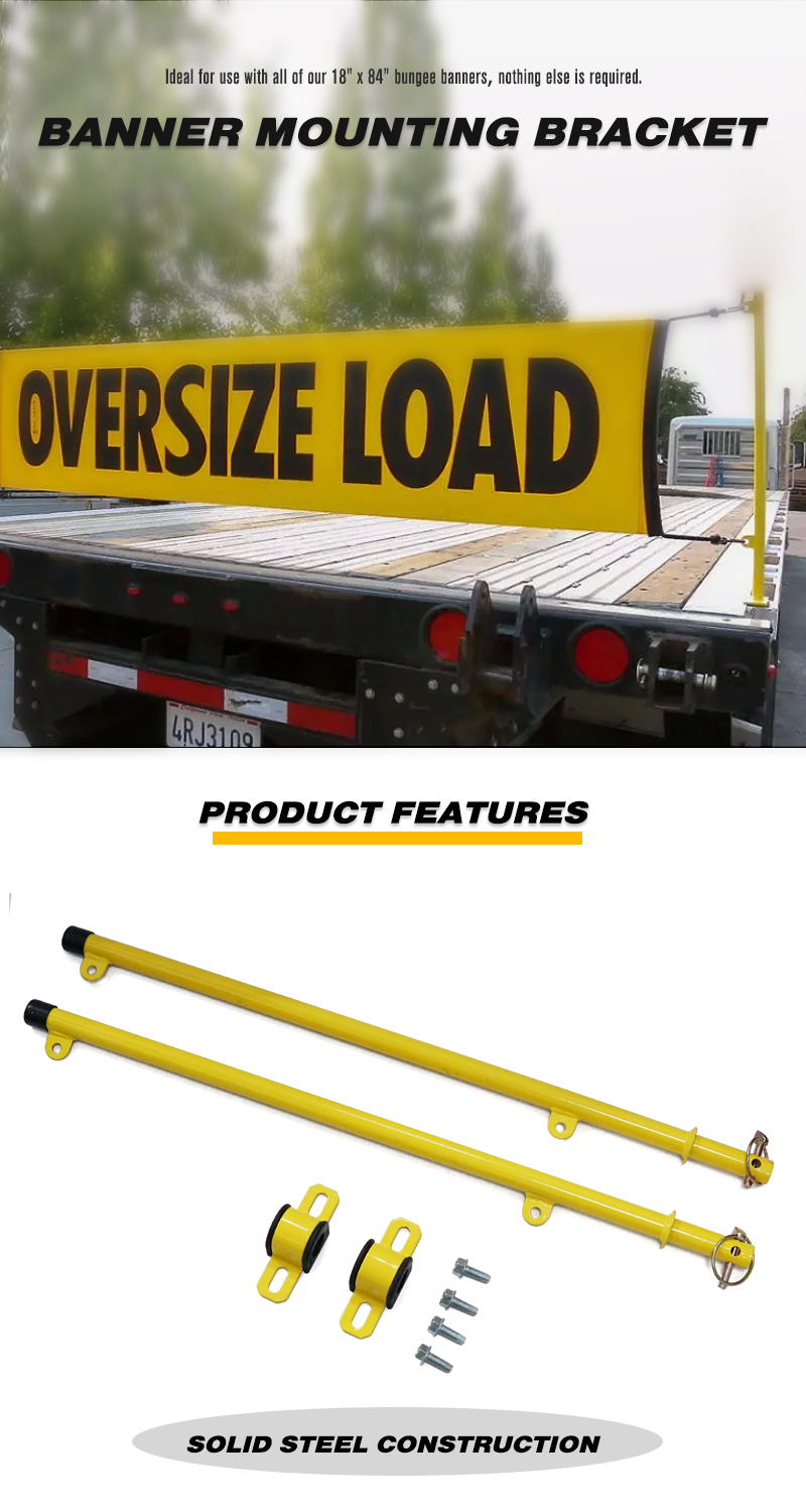 Universal Oversize Load Banner Mounting Bracket Flatbed Warning ...