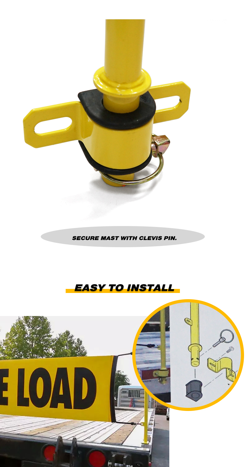 Universal Oversize Load Banner Mounting Bracket Flatbed Warning ...
