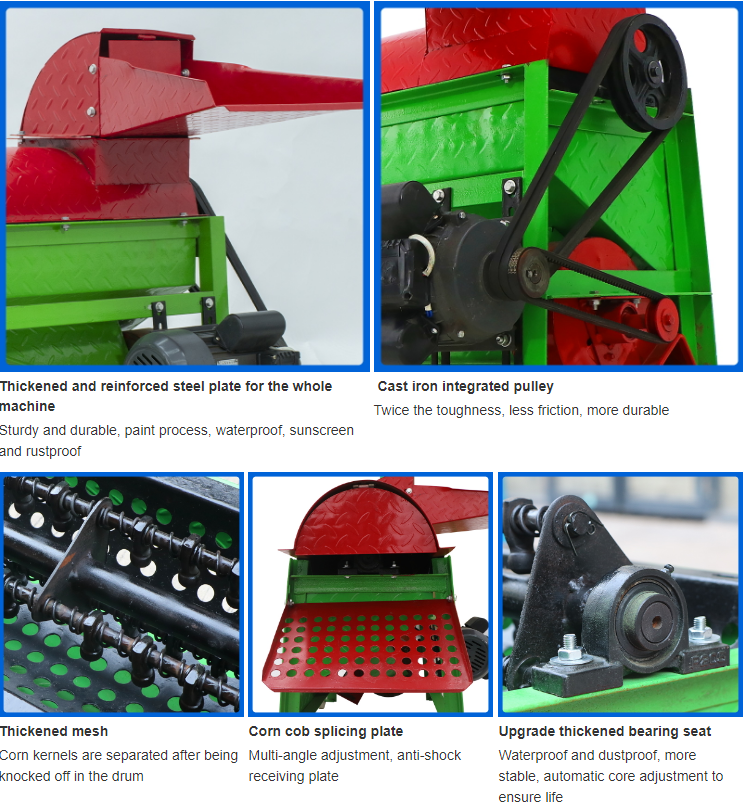 Jinglai 1000kg/hour electric corn thresher corn threshing machine maize shellers corn peel ...