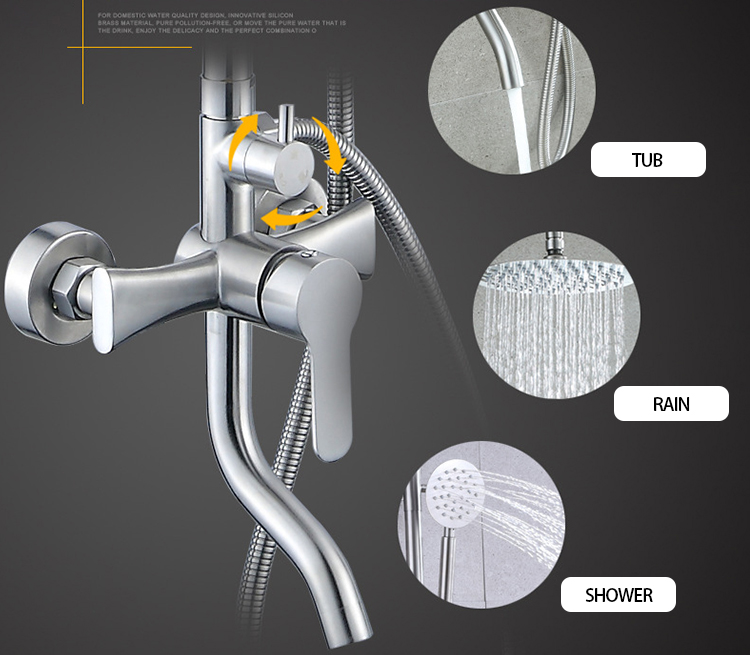 Wall Mounted Exposed Mixer Shower Set,Shower Sets,Exposed Shower Sets